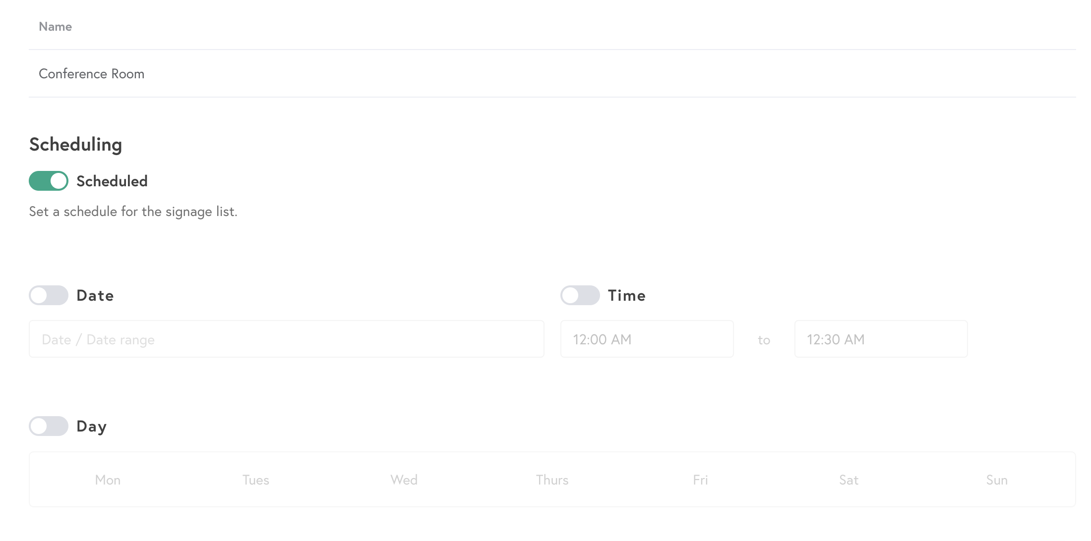 Scheduling Digital Signage Lists and Items
